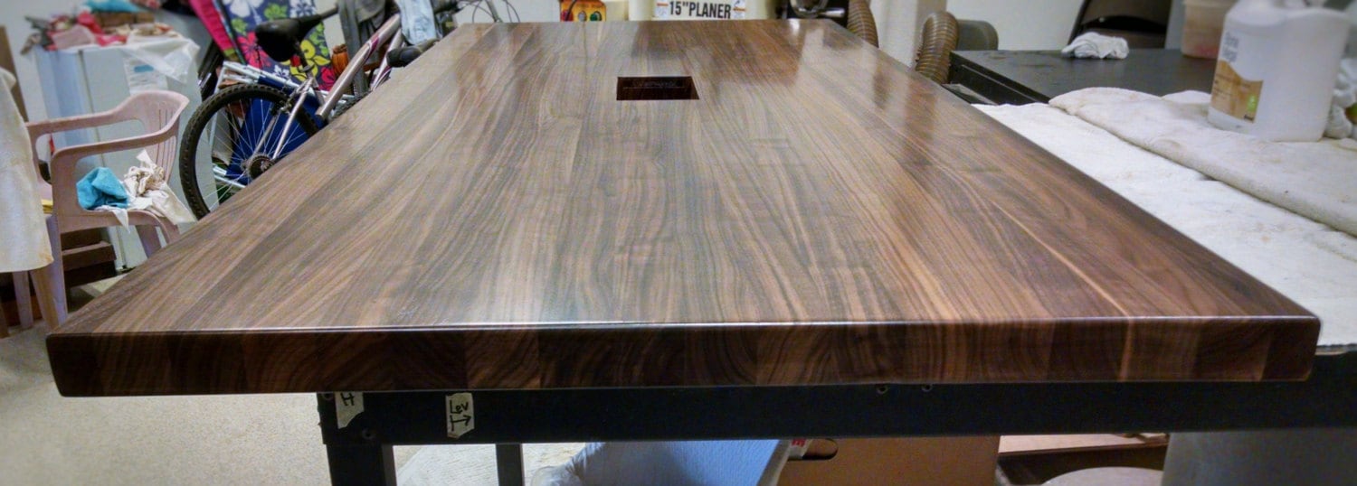 Walnut Butcher Block Table Top // Conference Table Counter | Etsy