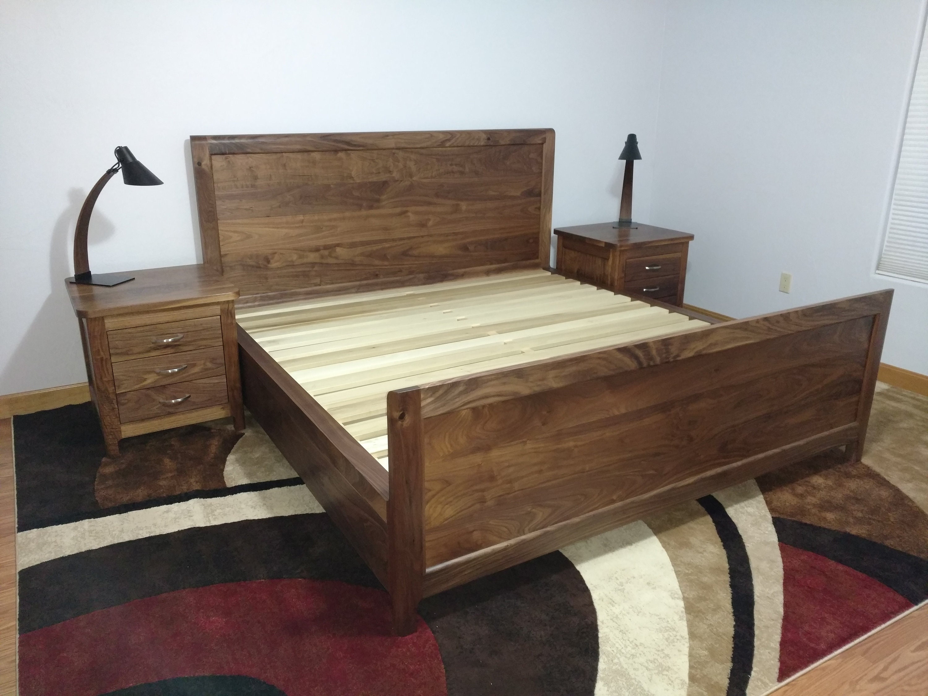 Walnut Storage Bed / King Size | Etsy