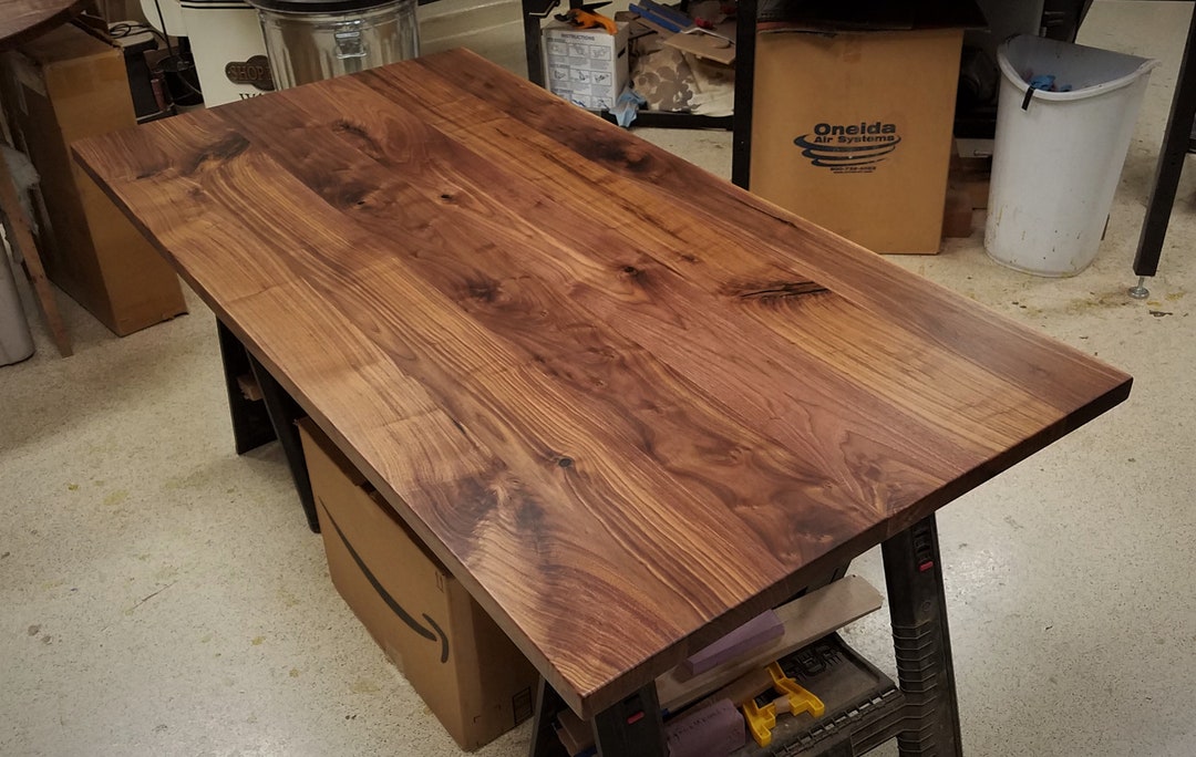 Walnut Table Top - Solid Black Walnut // Pub, Coffee, Kitchen, Island ...