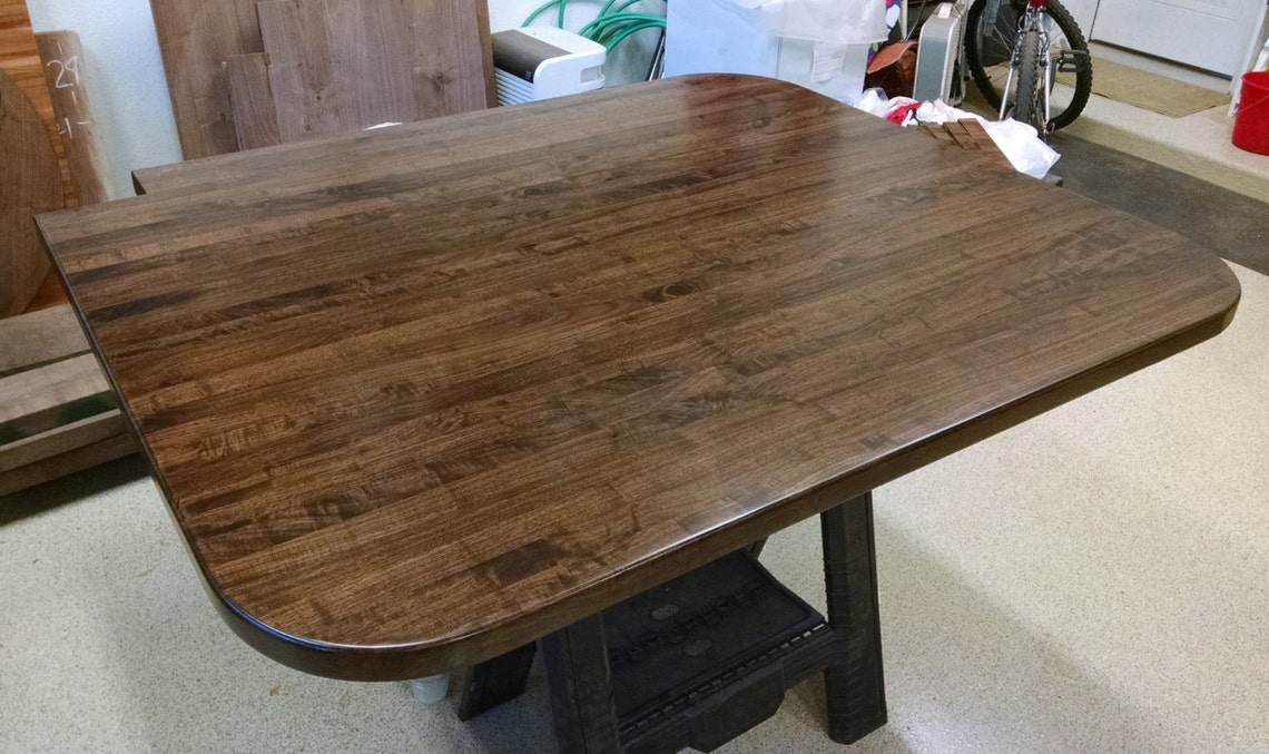 Walnut Butcher Block Table Top Finished // Conference Table - Etsy