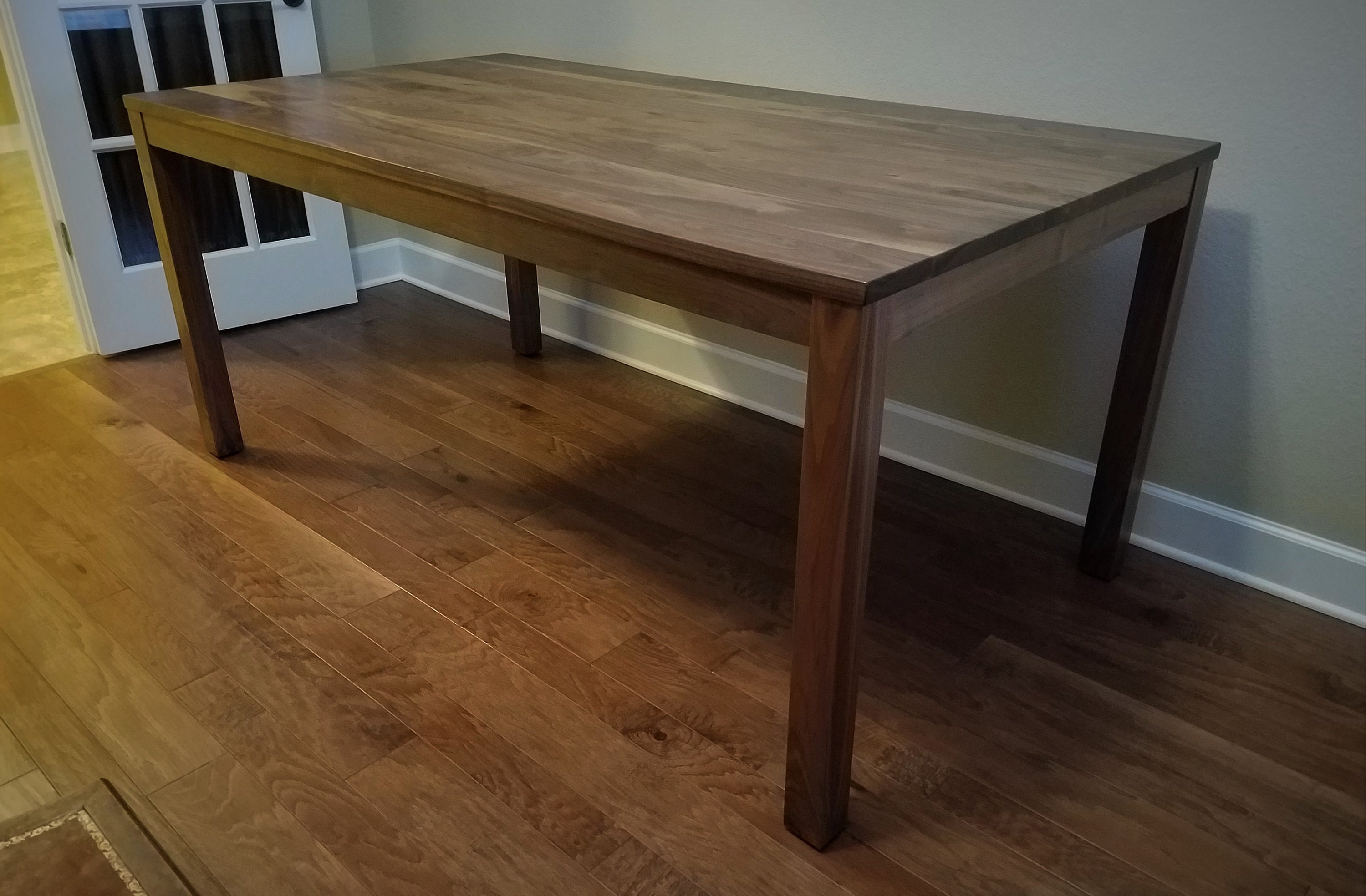 Walnut Parsons Dining Table Solid Walnut Cherry Option | Etsy