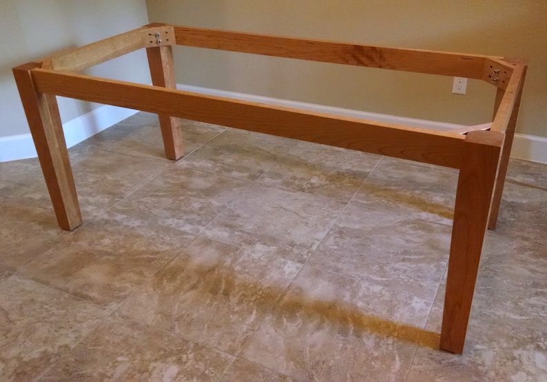 Parsons Table Base With Apron, Tapered or Straight Legs - Walnut ...