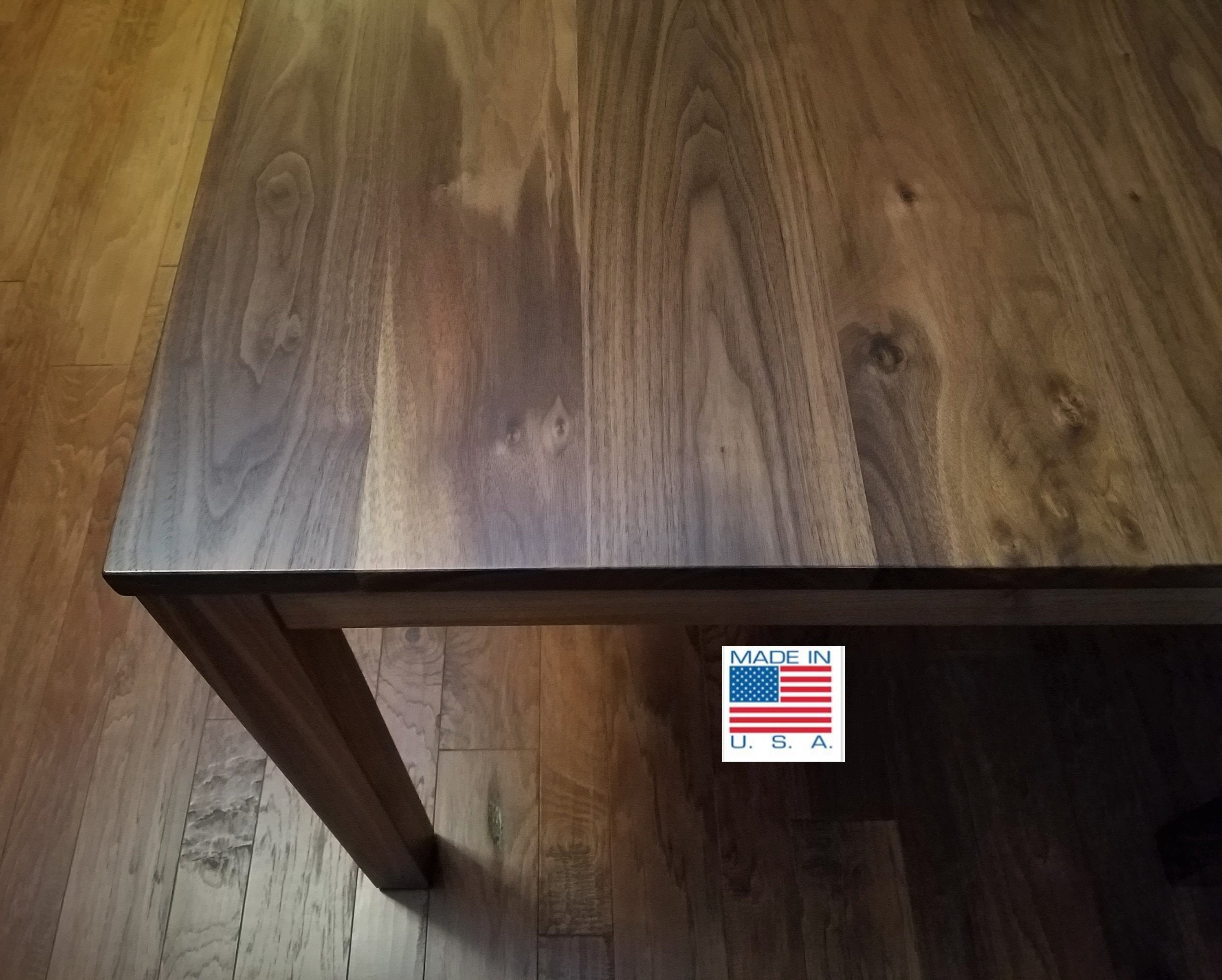 Walnut Parsons Dining Table Solid Walnut Cherry Option | Etsy