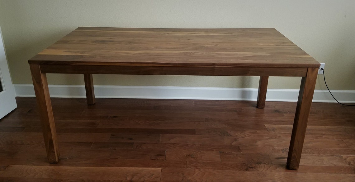 Walnut Parsons Dining Table Solid Walnut Cherry Option - Etsy