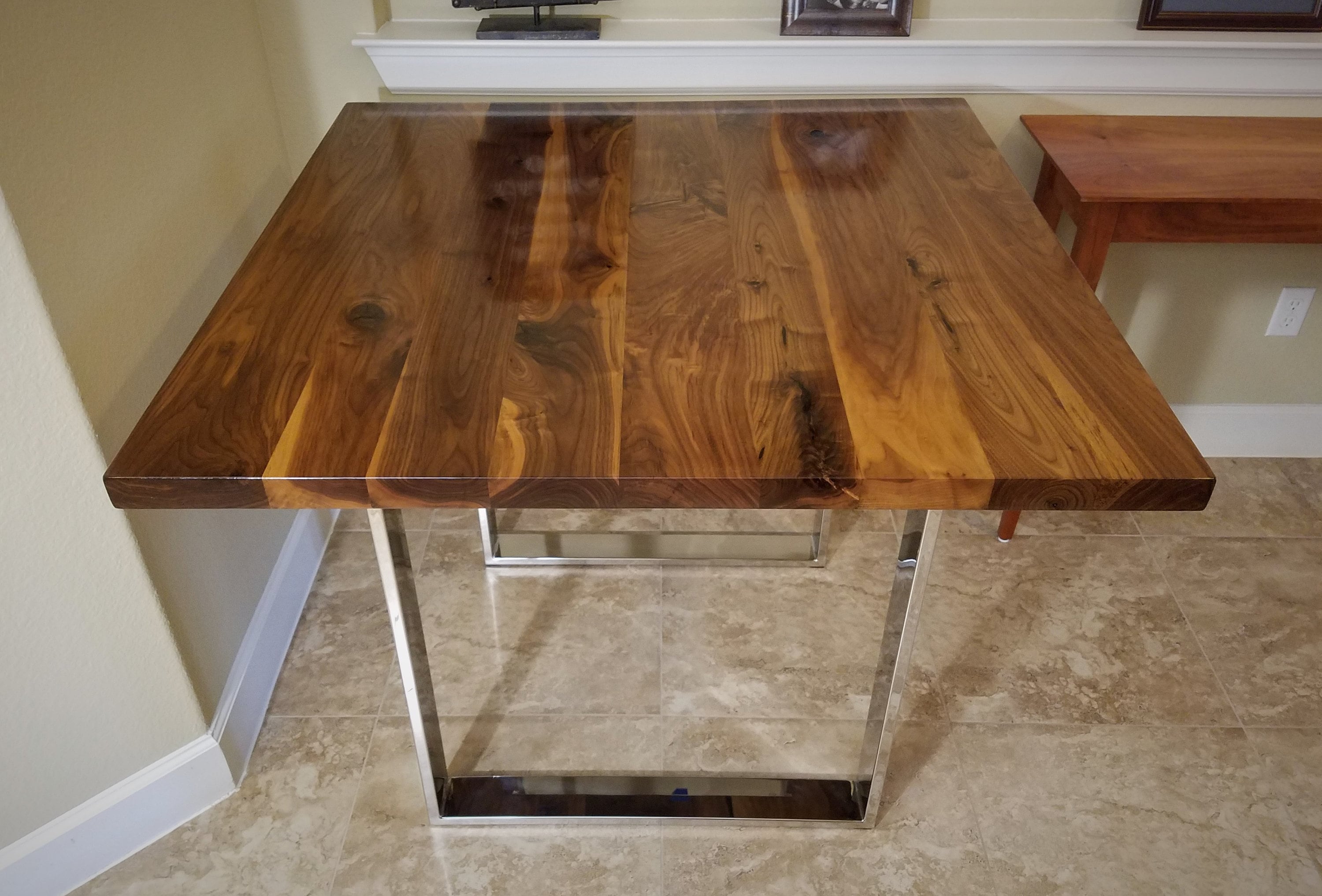 Square Walnut Table Top 24", Custom - Solid Black Walnut Wood//dining ...