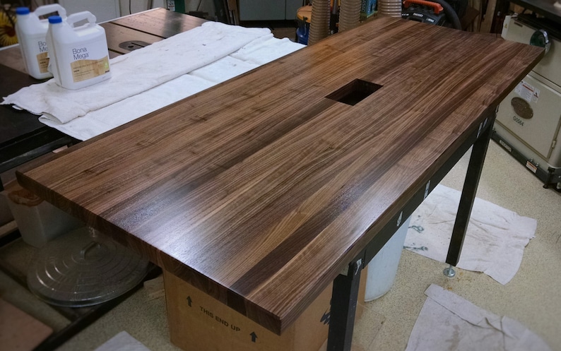Walnut Butcher Block Table Top Finished // Conference Table - Etsy