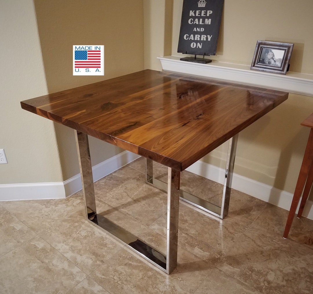 Square Walnut Table Top 24", Custom - Solid Black Walnut Wood//dining ...