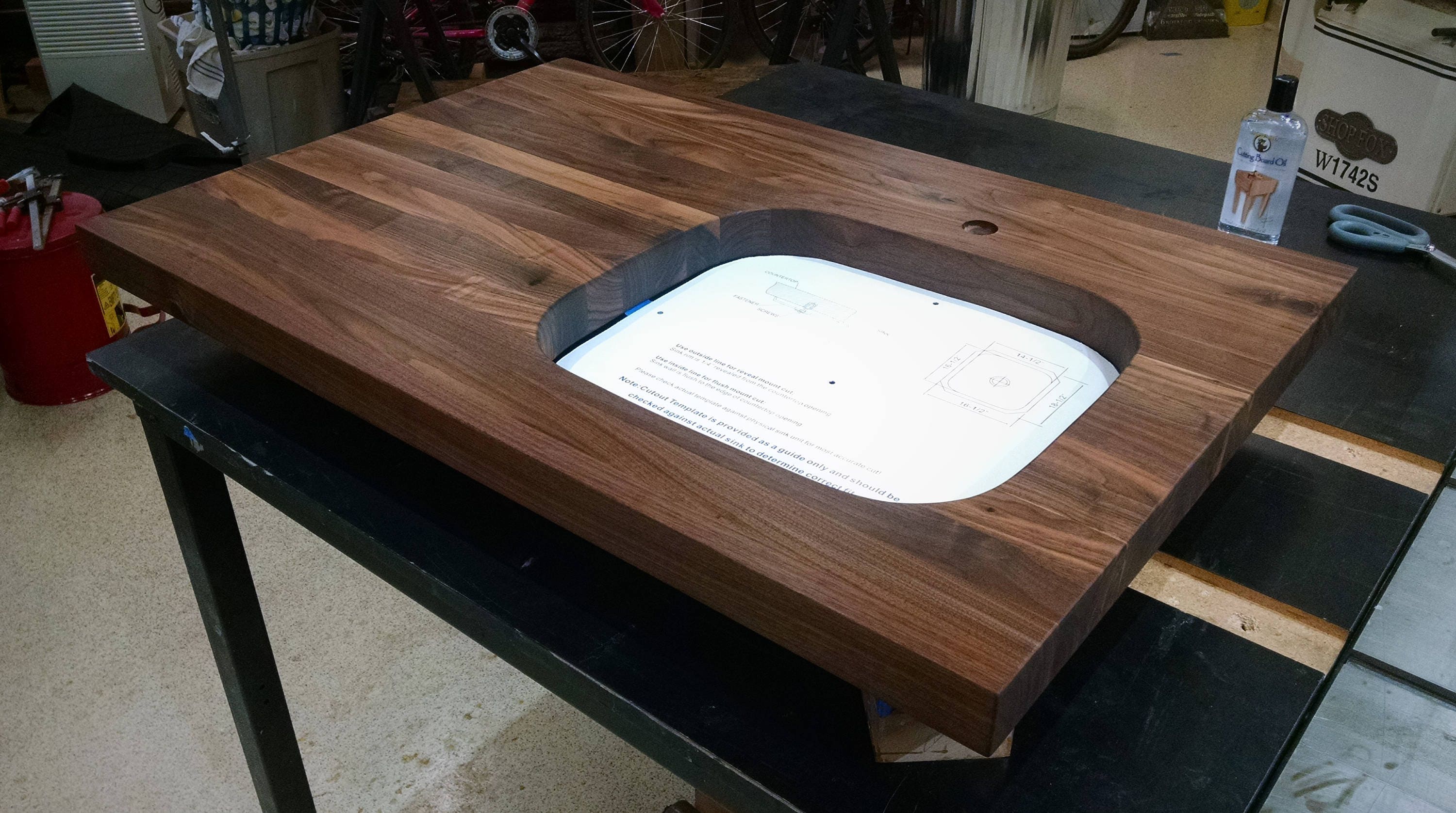 Walnut Butcher Block Table Top // Conference Table, Counter, Island ...
