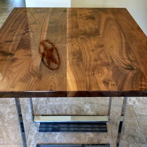 Square Walnut Table Top 42", Custom Sizes - Solid Black Walnut Wood ...