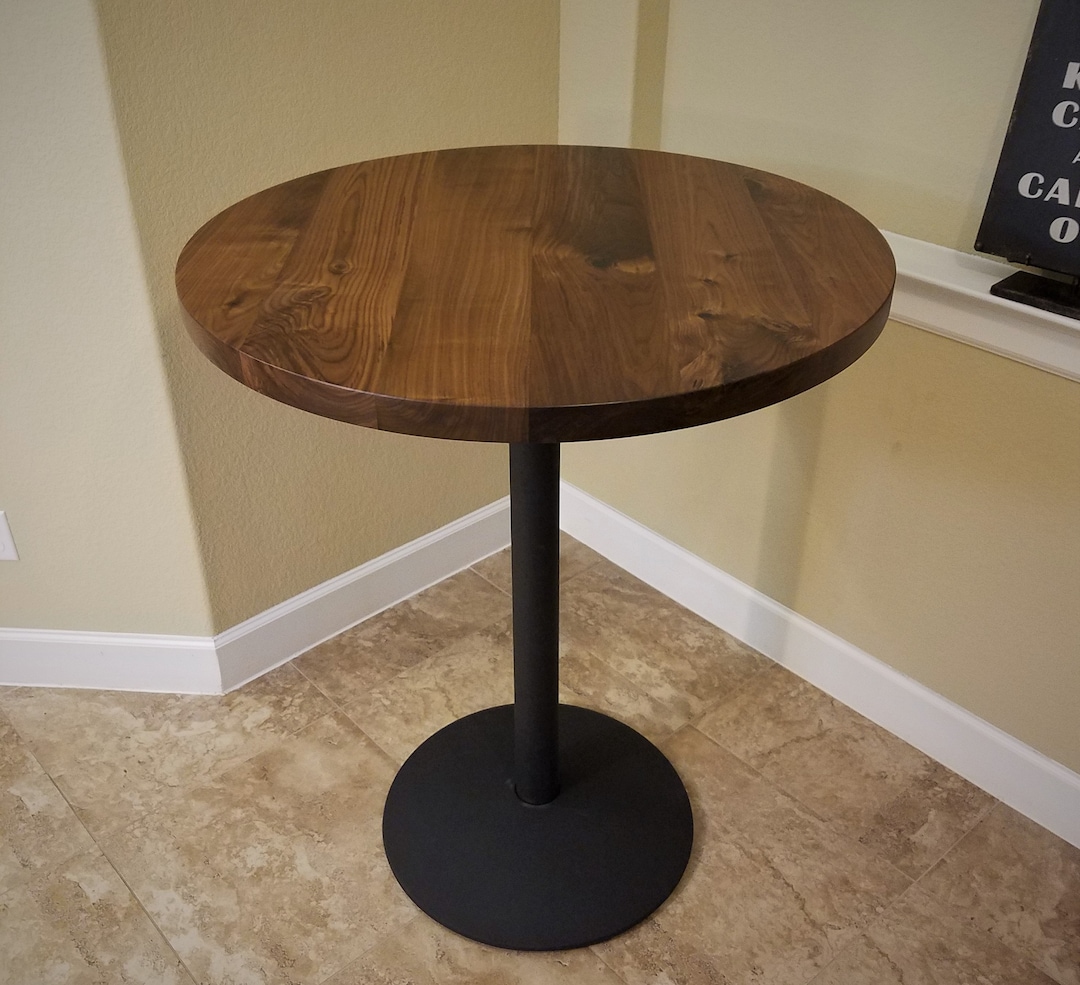Round Walnut Table Top 42", Custom - Solid Black Walnut Wood //dining ...