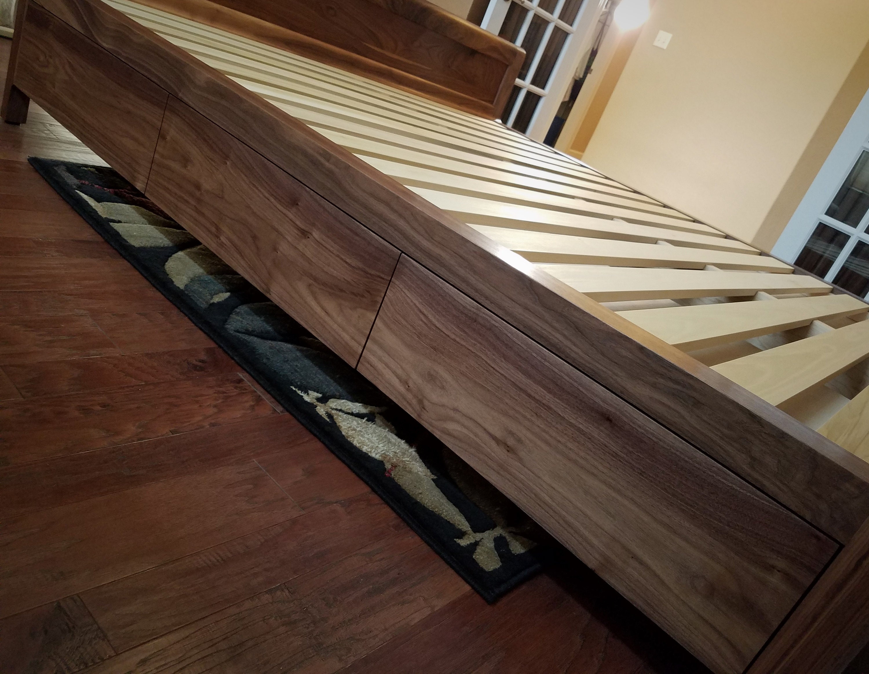 Walnut Storage Bed / King Size - Etsy