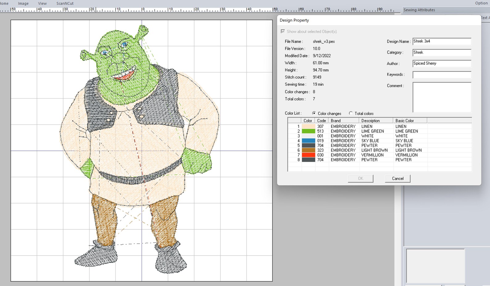 Shrek Embroidery Design for 4x4 and - Etsy