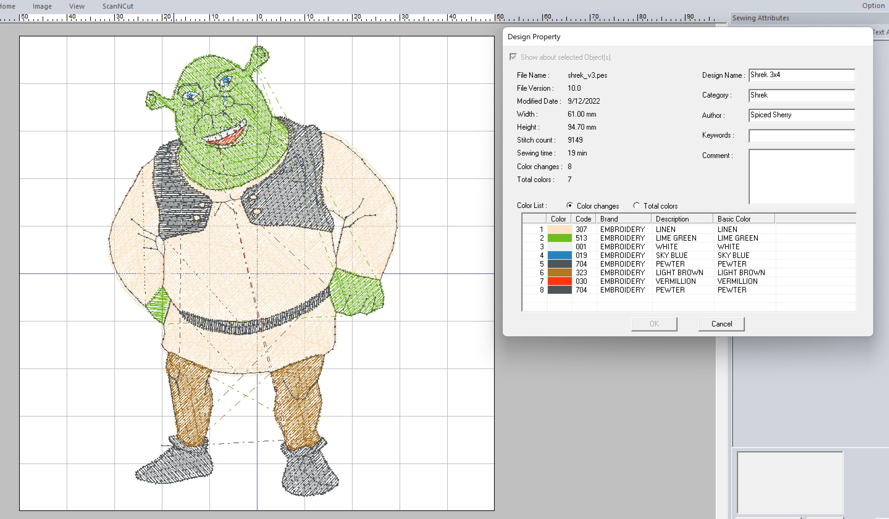 Shrek Embroidery Design for 4"x4" and 5"x7" - Etsy UK