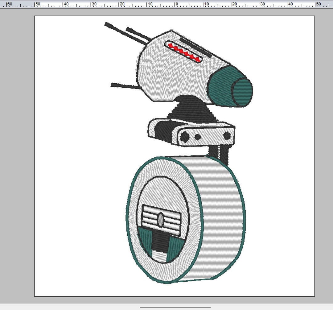 Star Wars D-0 Droid Machine Embroidery Design - 4"x4" Hoop - Etsy