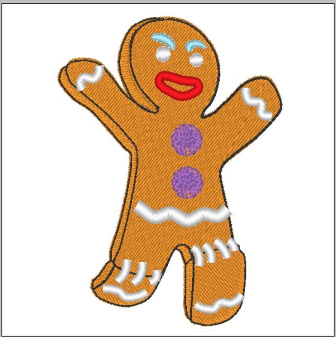 Giant Gingy Machine Embroidery Design -4"x4" Hoop - Etsy