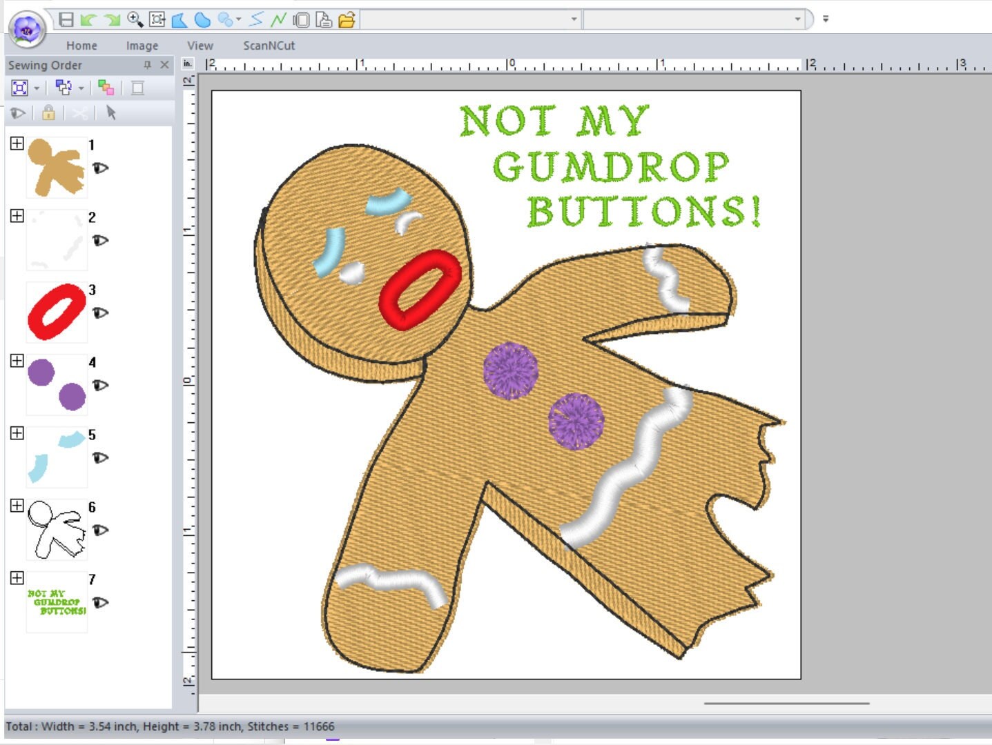 Gingy the Gingerbread Man Machine Embroidery Design - Etsy
