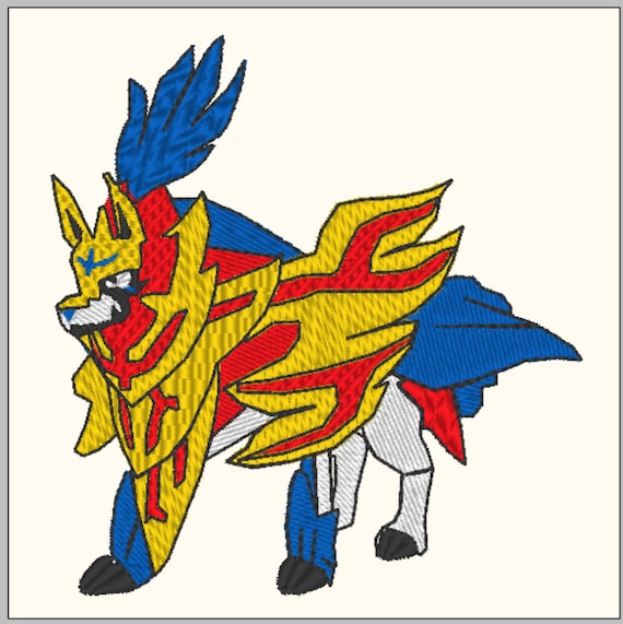 Zamazenta Legendary Pokemon Machine Embroidery Design - Etsy