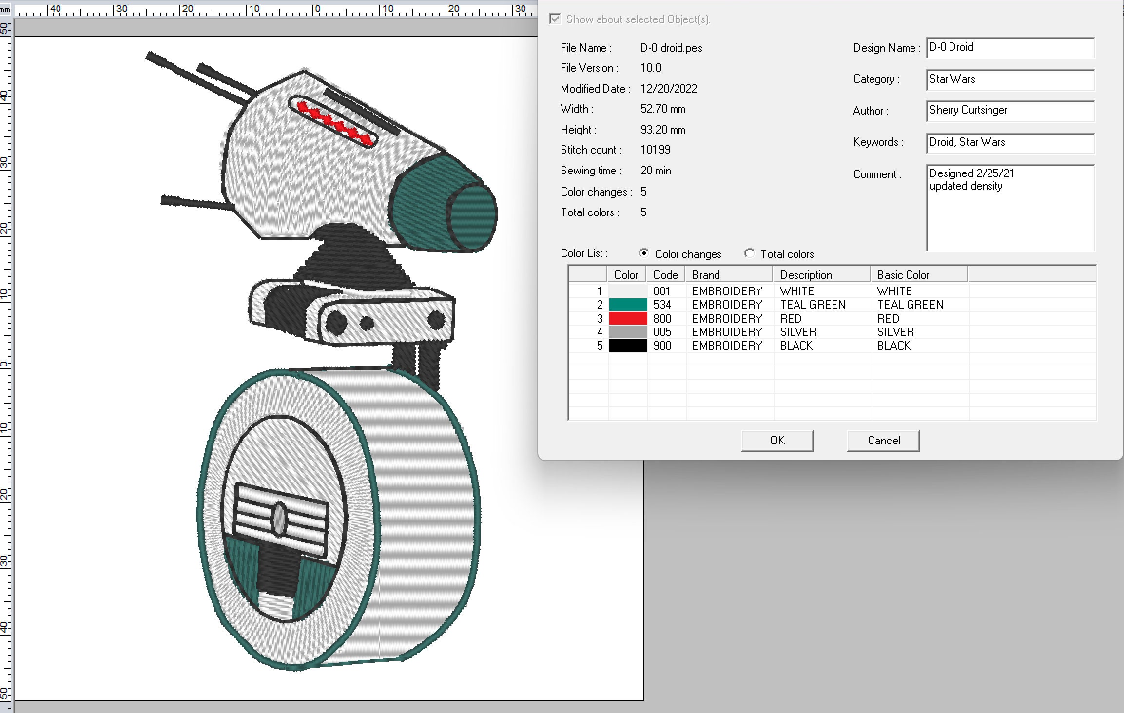 Star Wars D-0 Droid Machine Embroidery Design - Etsy