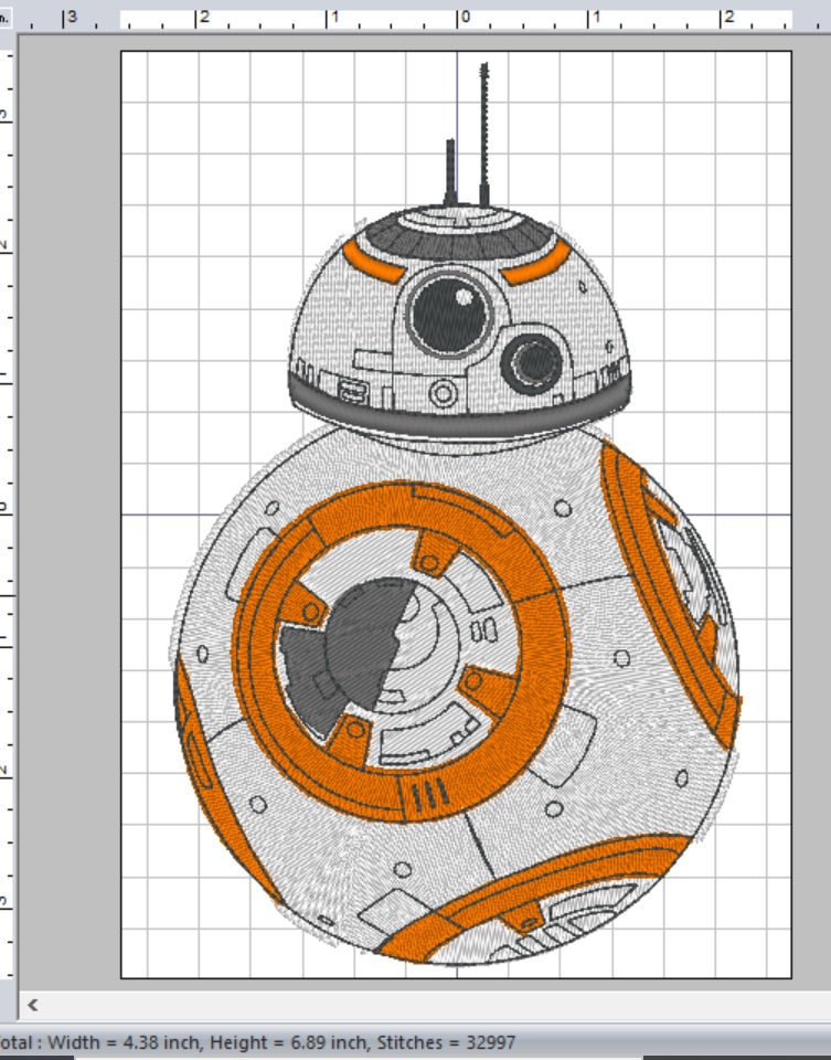 Star Wars BB-8 Droid Embroidery Design in Multiple Formats & 2 Sizes - Etsy