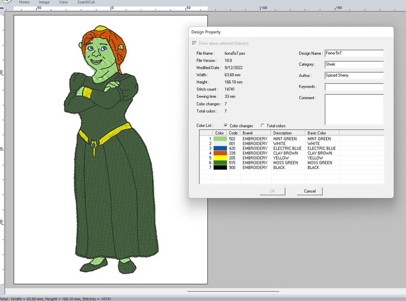 Fiona Embroidery Design for 4x4 and - Etsy