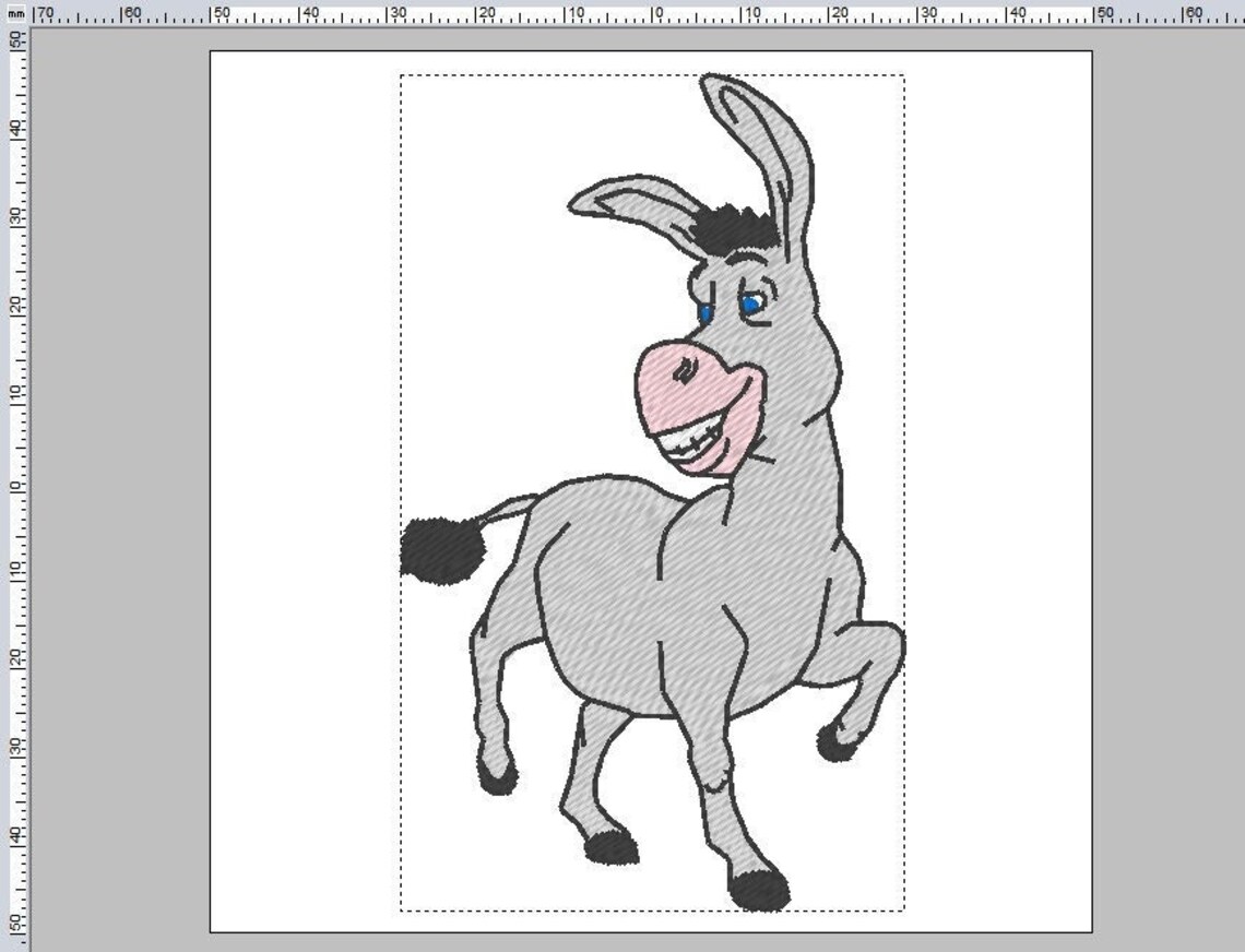 Donkey Embroidery Design 4x4 and 5x7 - Etsy