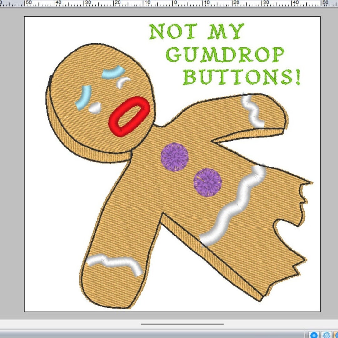 Gingy the Gingerbread Man Machine Embroidery Design - Etsy