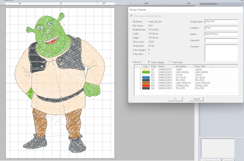 Shrek Embroidery Design for 4x4 and - Etsy