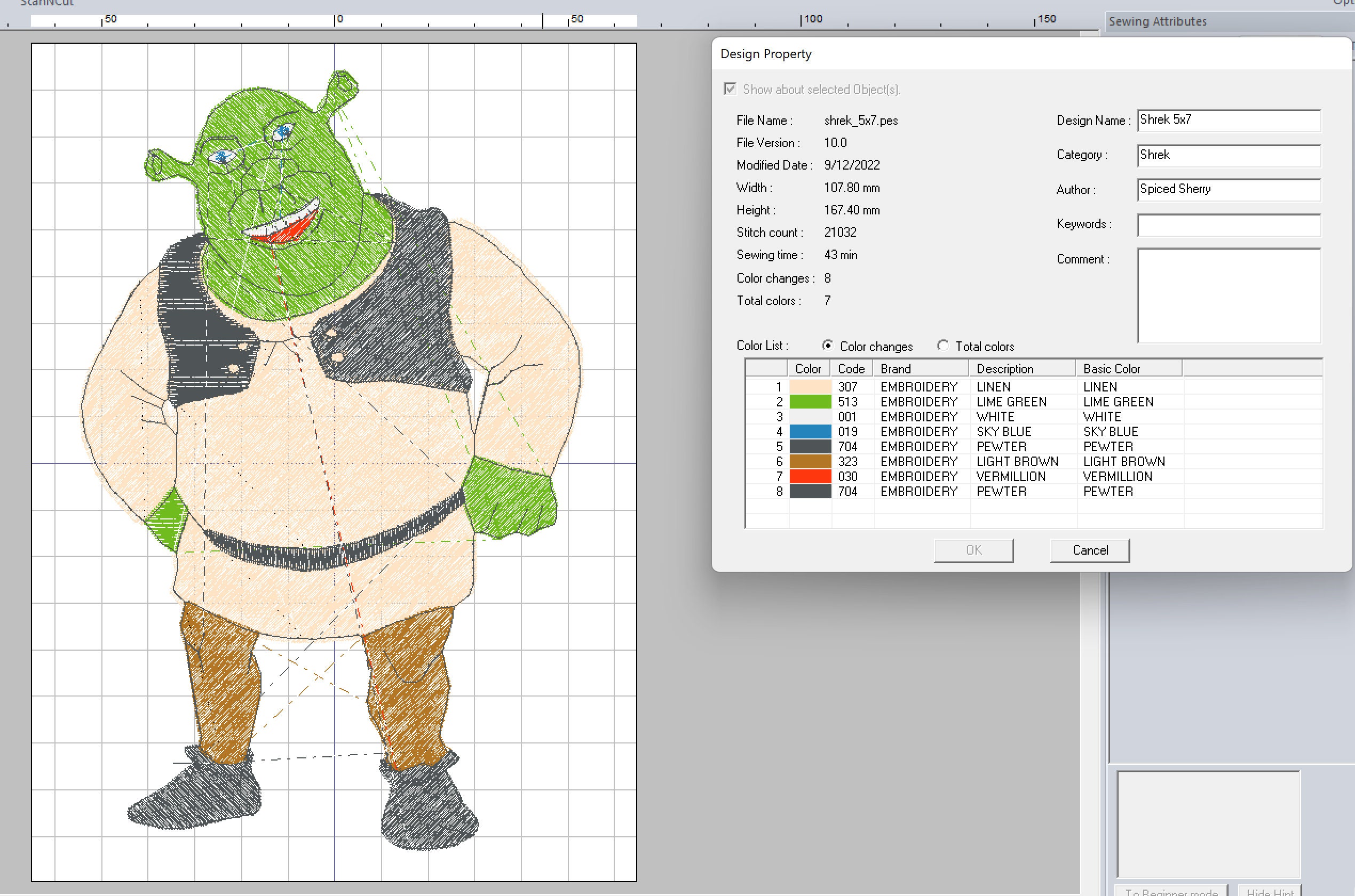 Shrek Embroidery Design for 4"x4" and 5"x7" - Etsy UK