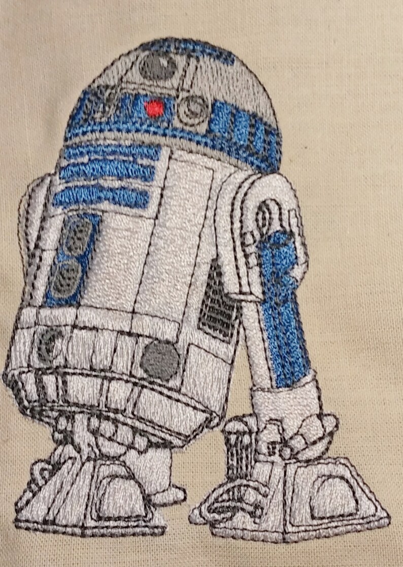 Star Wars R2-D2 Droid 4" X 3" Machine Embroidery Design - Etsy