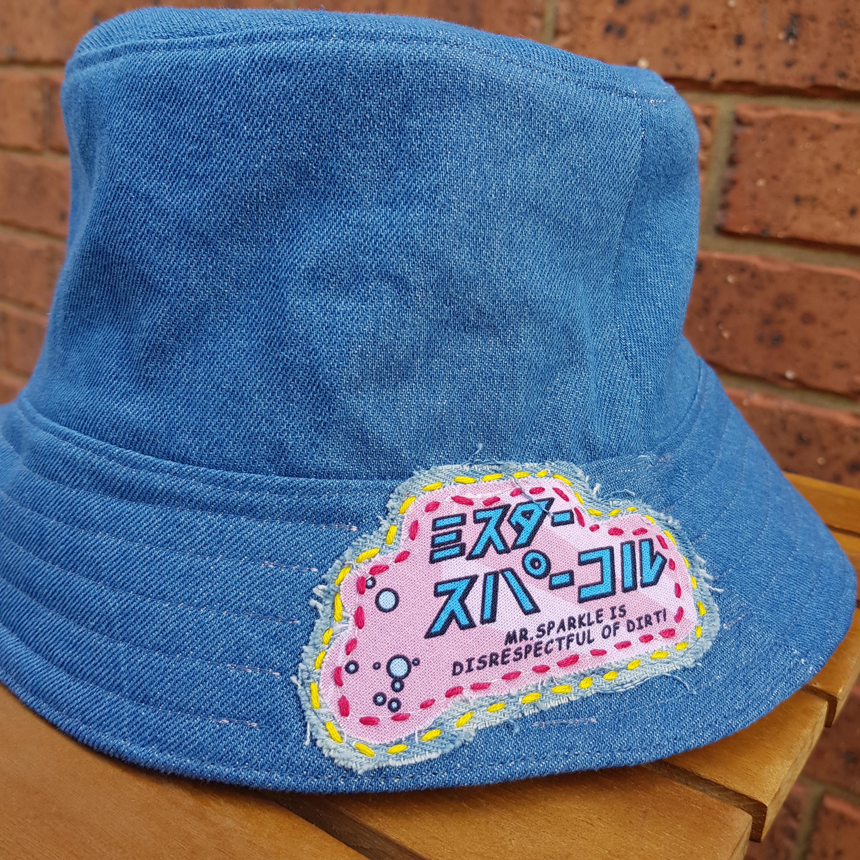 Reversible Simpsons Inspired Bucket Hat, Mr Sparkle Inspired Denim Hat ...