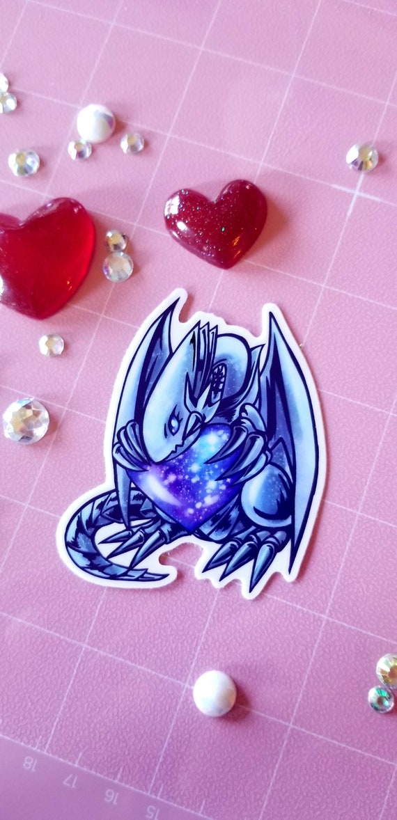 White Dragon Heart Sticker - Etsy