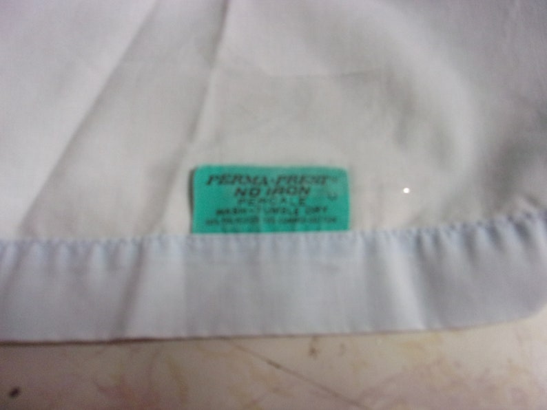 Vintage Perma Prest Large Blue Flower QUEEN Flat Bed Sheet - Etsy