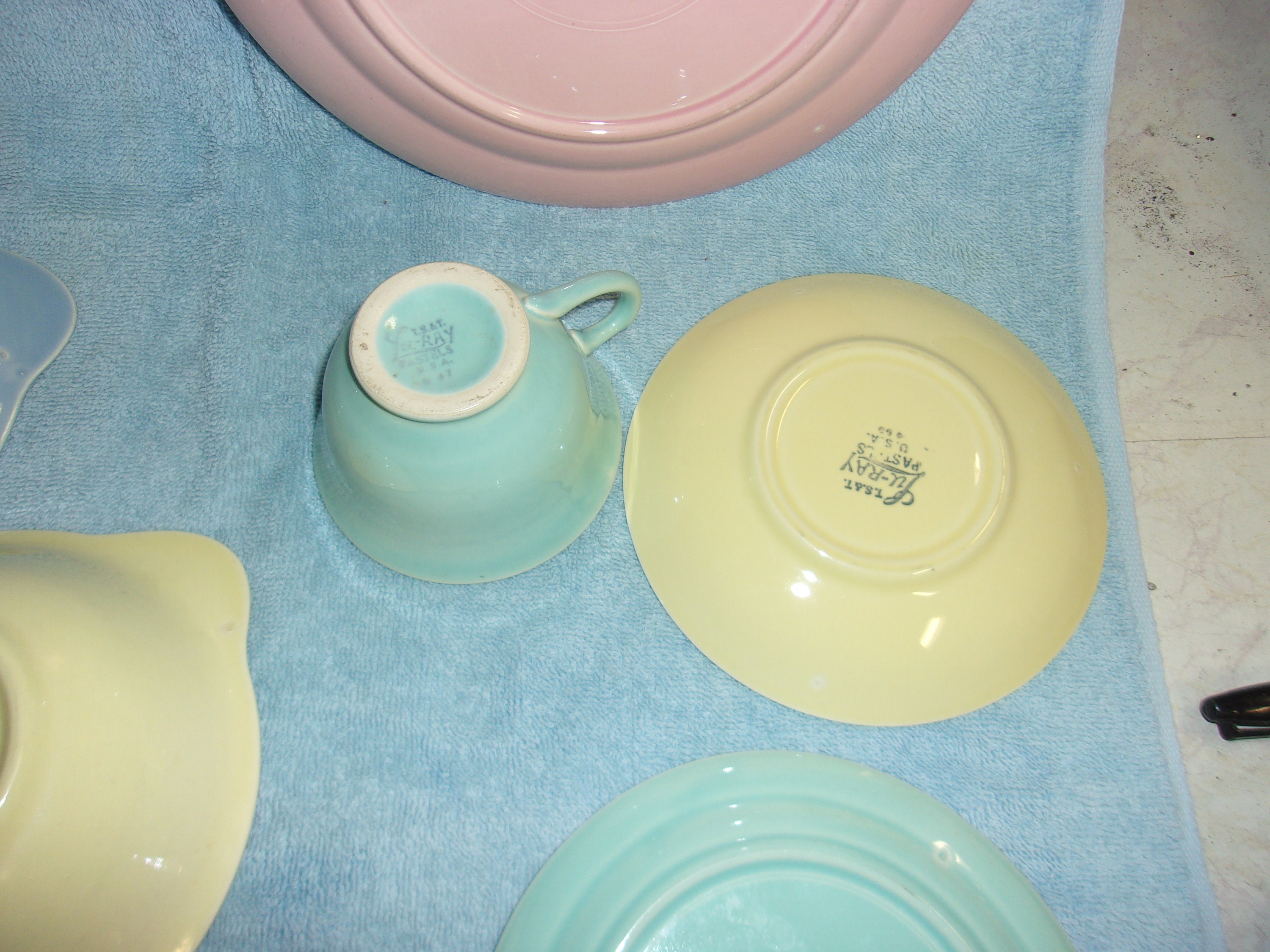 Vintage Lu-ray Pastels Dishes, Bowls, Cup and Saucer by Taylor Smith ...