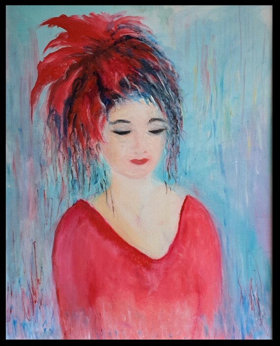 Shy Girl Painting