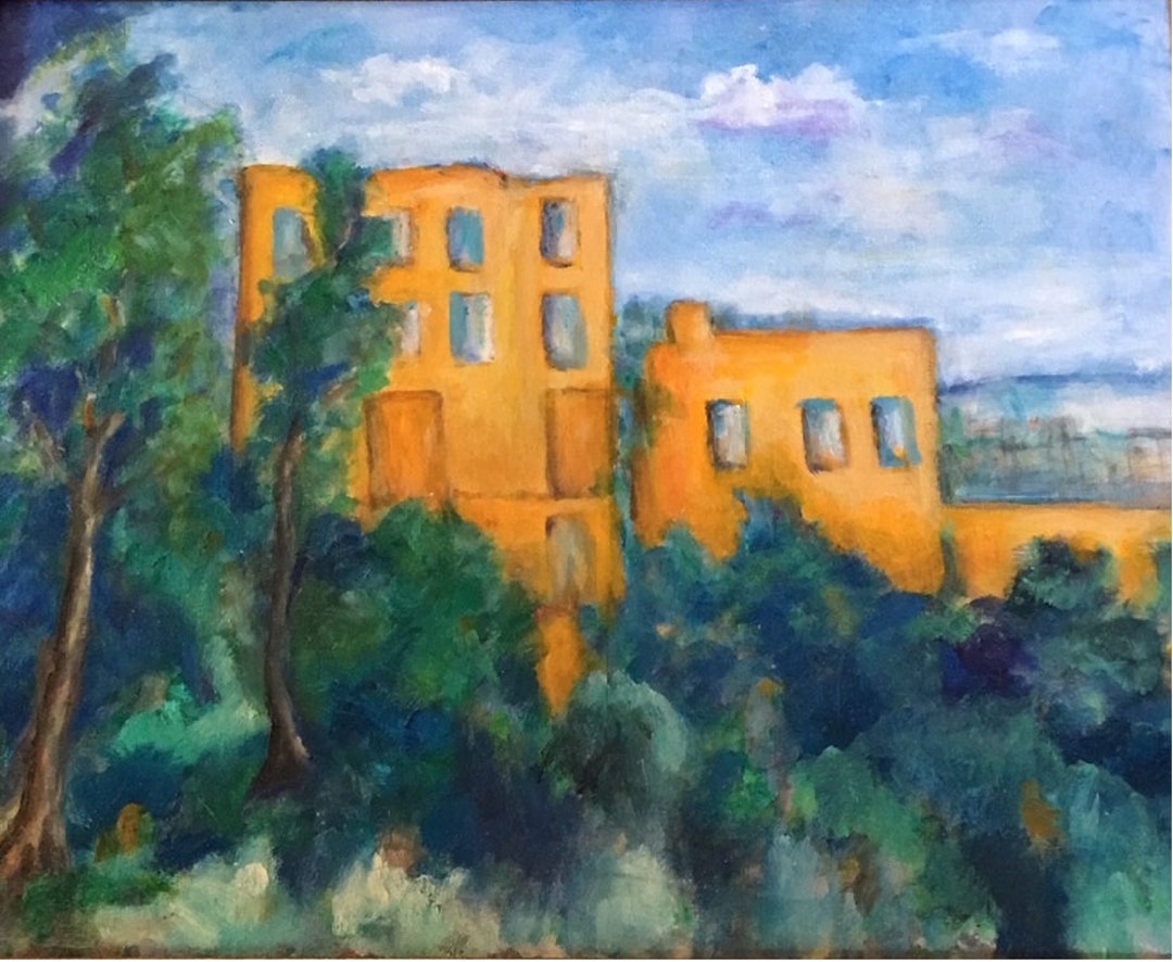 Janina Ridgway, Castle in France framed Oil on Canvas 25w by 21h - Etsy