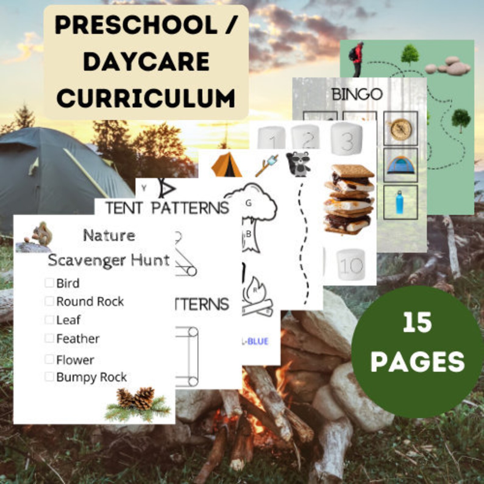 Daycare / Preschool Camping Curriculum | Etsy
