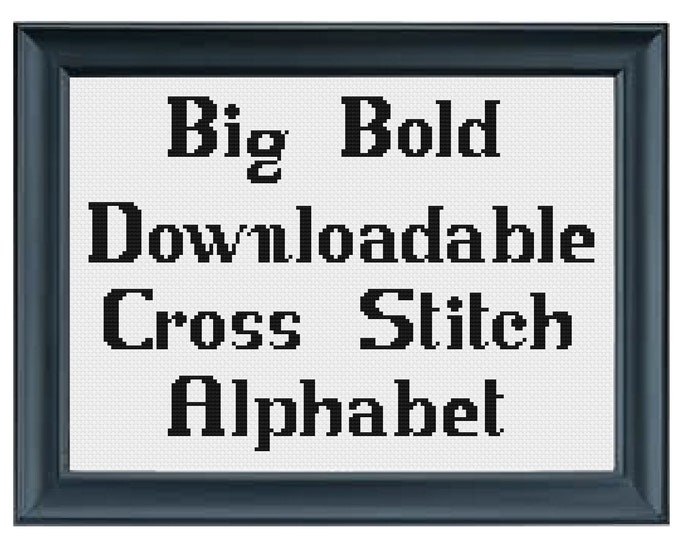 35 Stitch Tall Big Script Alphabet Cross Stitch Pattern PDF Download - Etsy