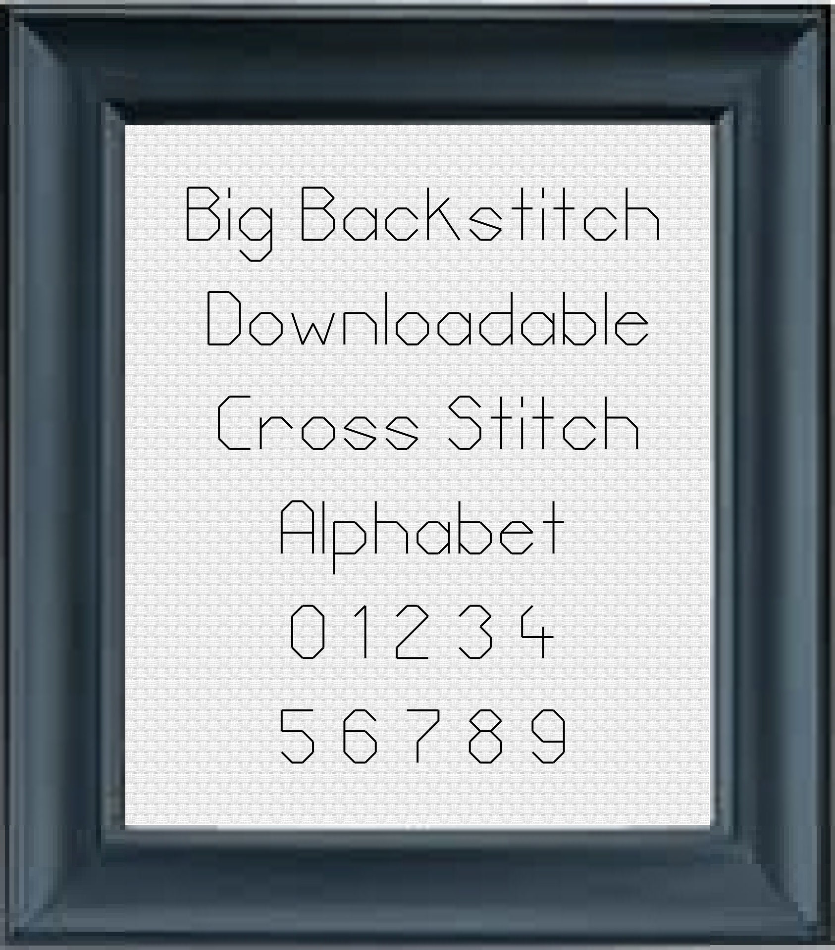 5 Stitch Tall Simple Backstitch Alphabet & Numbers Easy Cross - Etsy ...