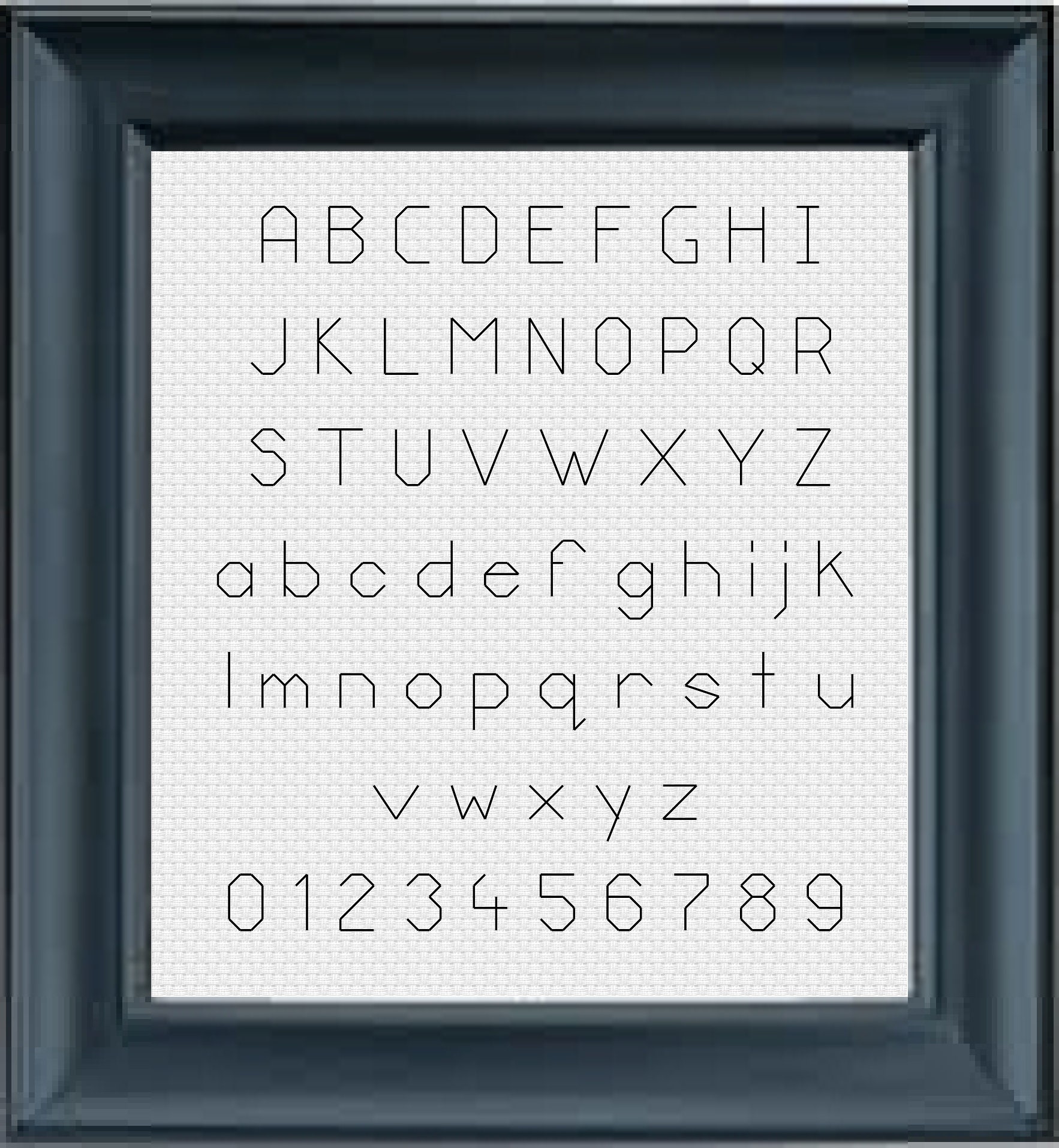 5 Stitch Tall Simple Backstitch Alphabet & Numbers Easy Cross | Etsy