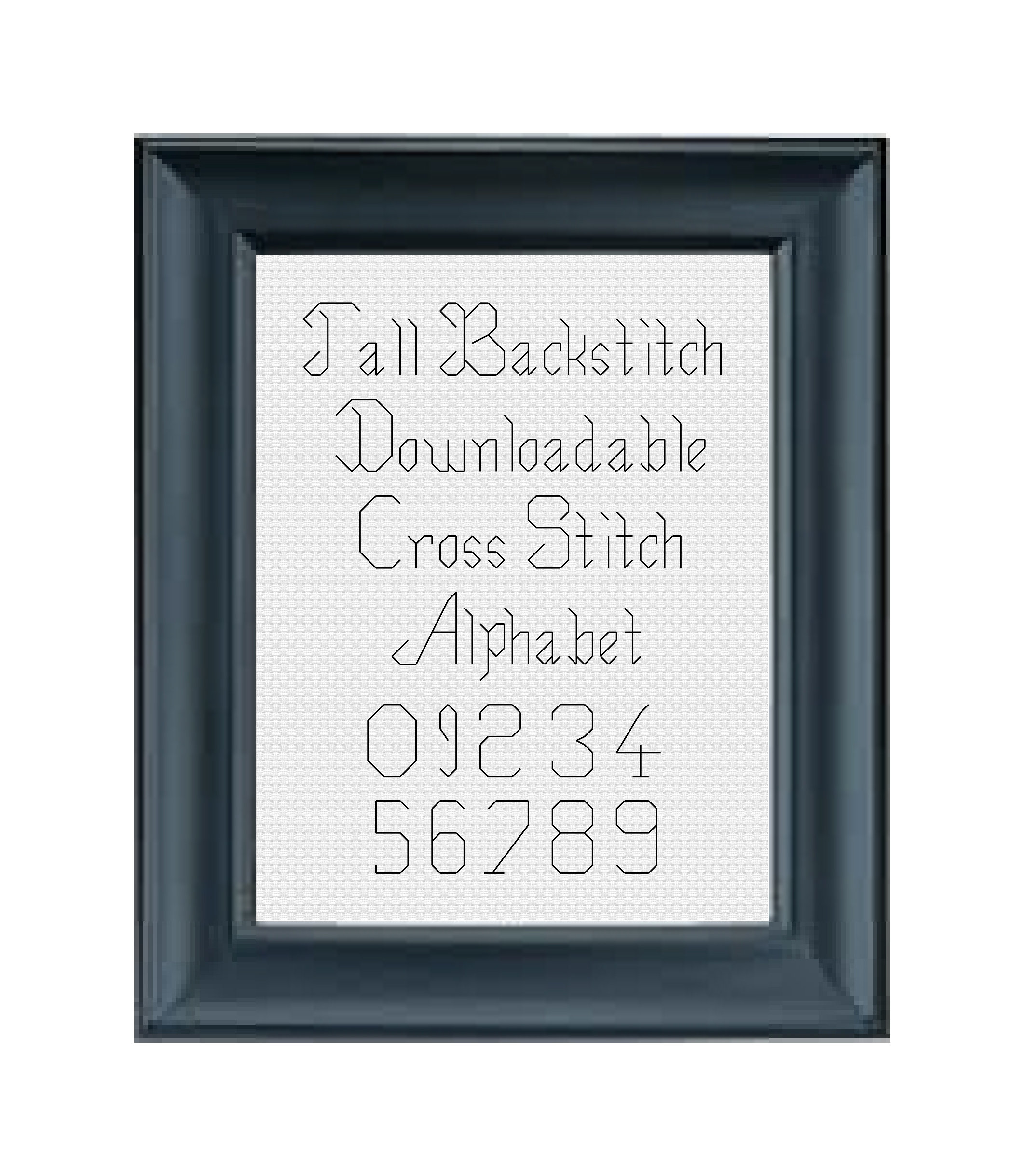 9 Stitch Tall Big Backstitch Alphabet & Numbers Cross Stitch | Etsy