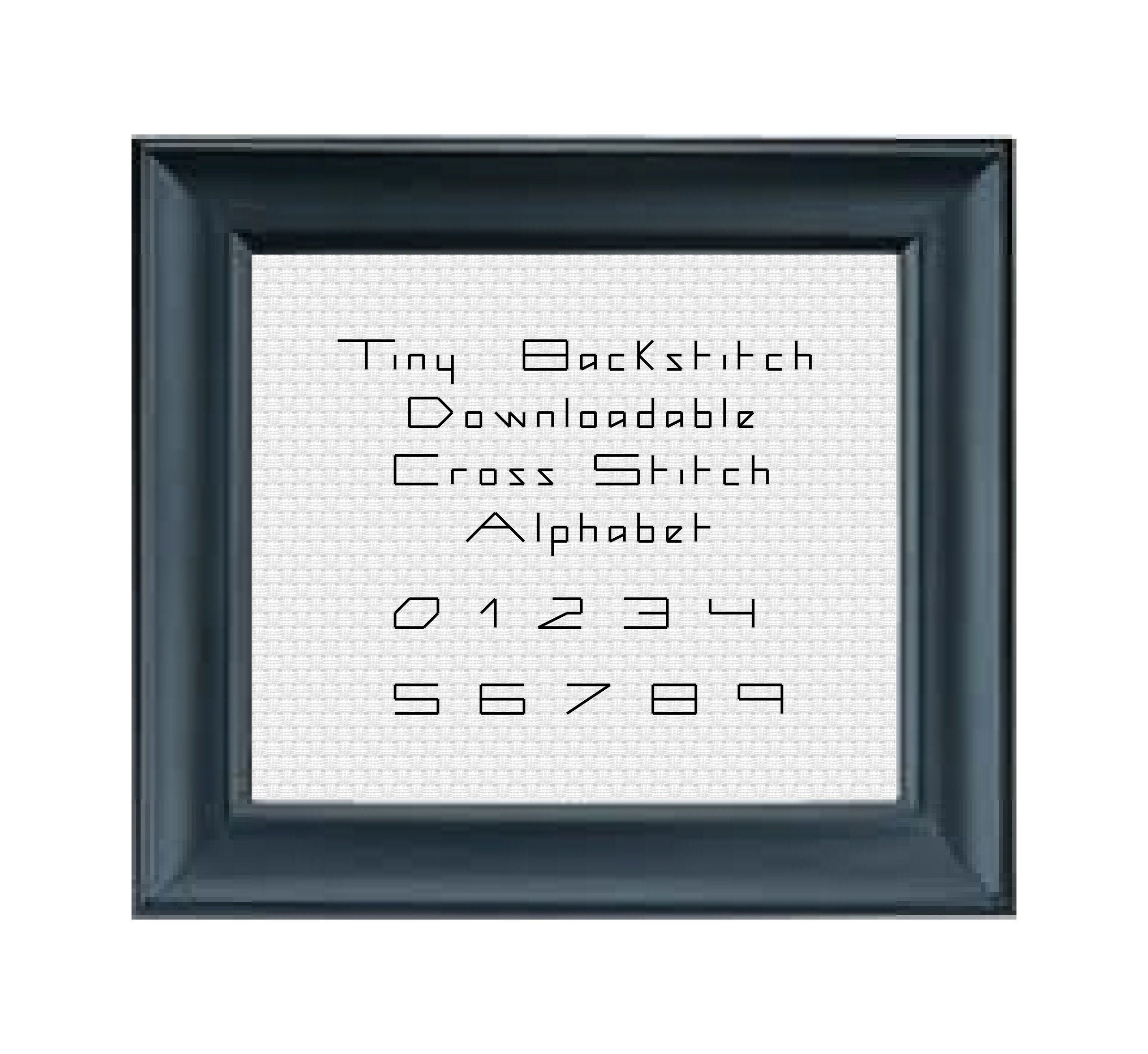 2 Stitch Tall Tiny Backstitch Alphabet & Numbers Easy Cross | Etsy