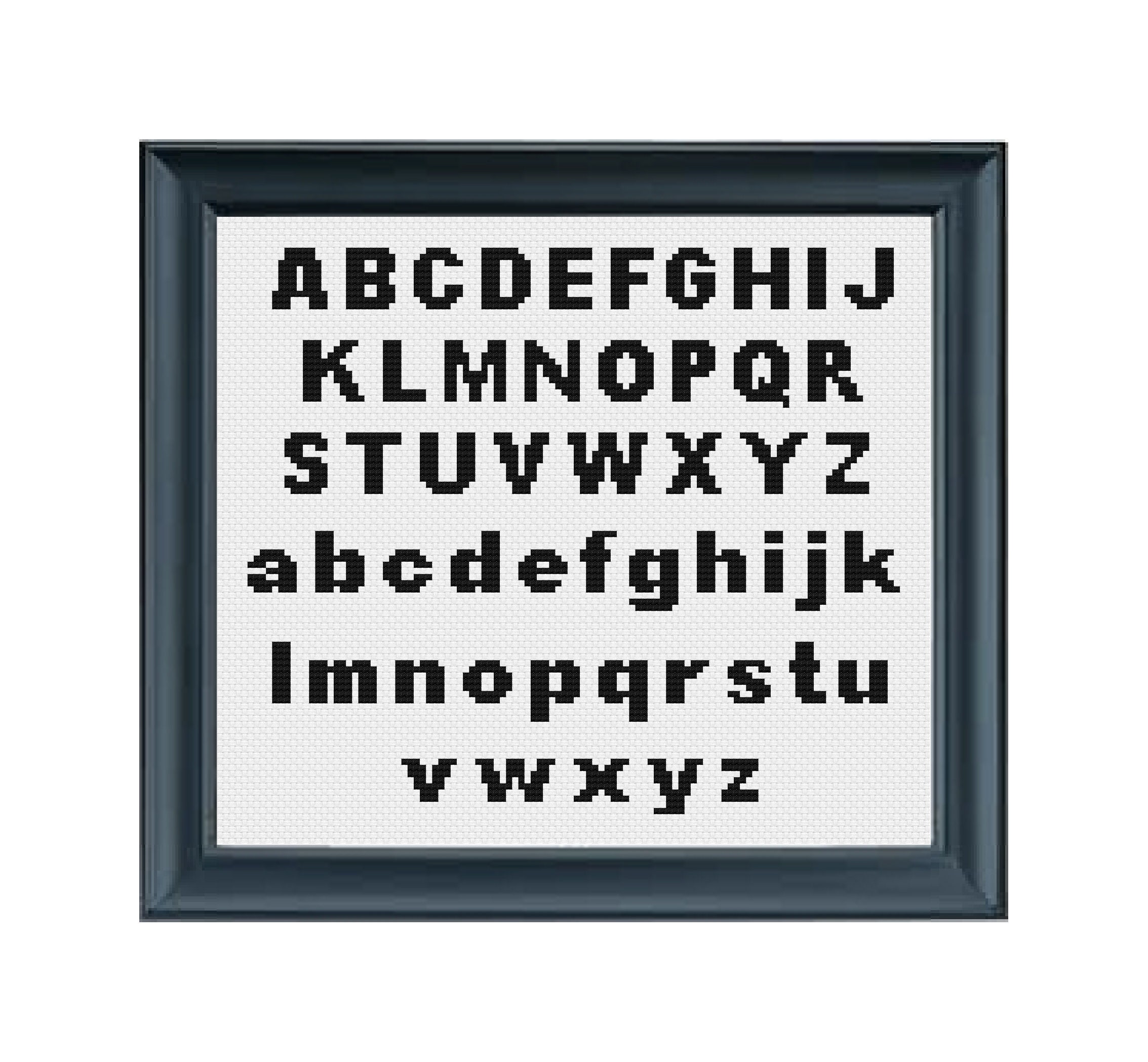 10 Stitch Tall Easy Small Bold Block Alphabet Cross Stitch | Etsy