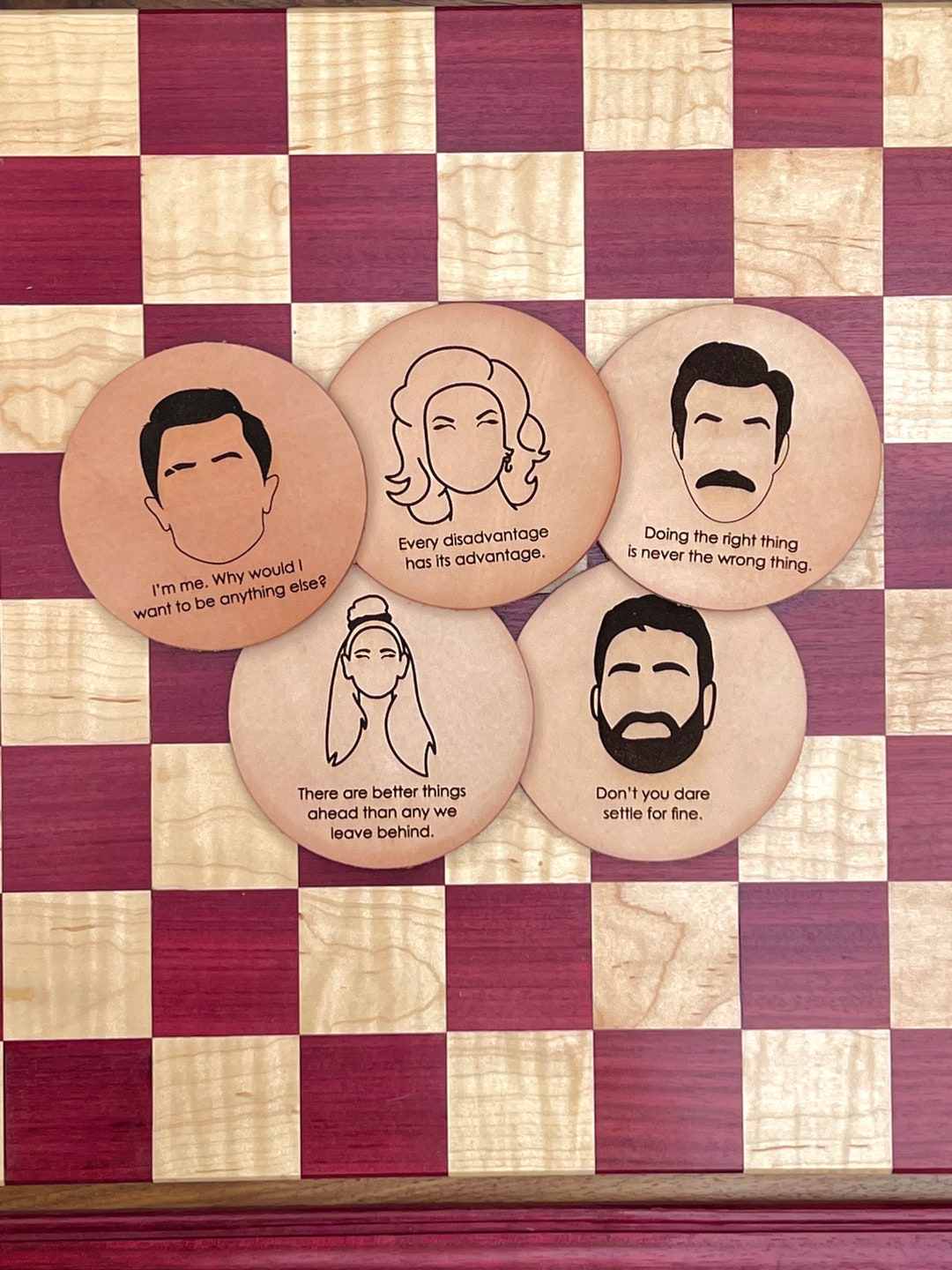 Ted Lasso-themed Leather Coasters Lasso Coasters Ted Lasso - Etsy Canada