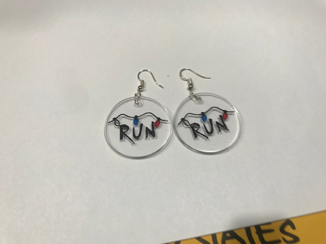 Stranger Things Inspired Party Lights RUN Netflix Earrings - Etsy