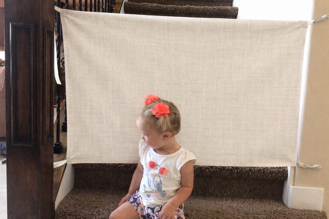 Custom Fabric Baby Gate or Pet Gate, Cloth Stair Barrier - Etsy