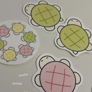 Turtle Melon Pan Japanese Bread Vinyl Sticker Pink or Green- for Water ...