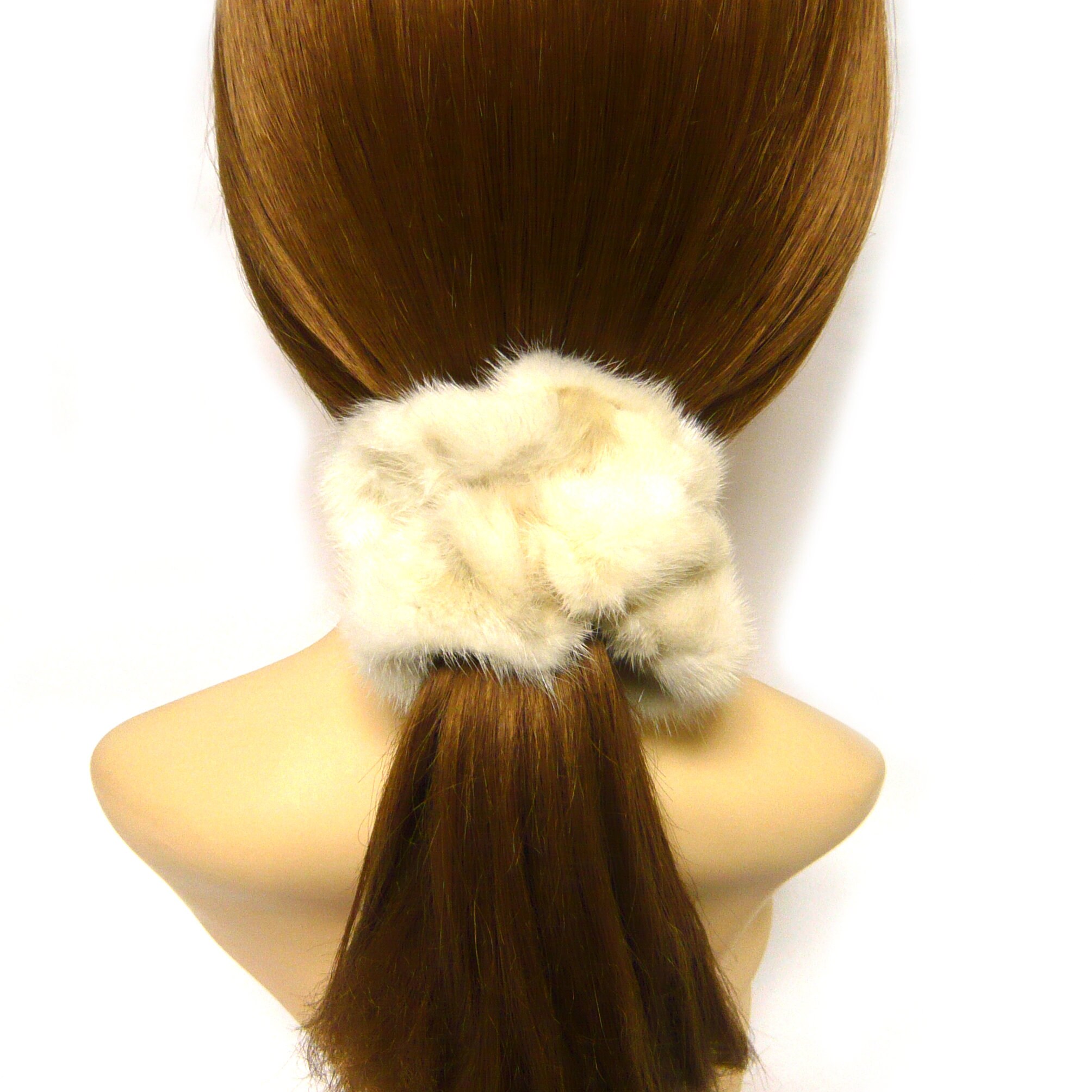 Elegant Large Natural Ivory Colored Real Mink Fur Hair | Etsy