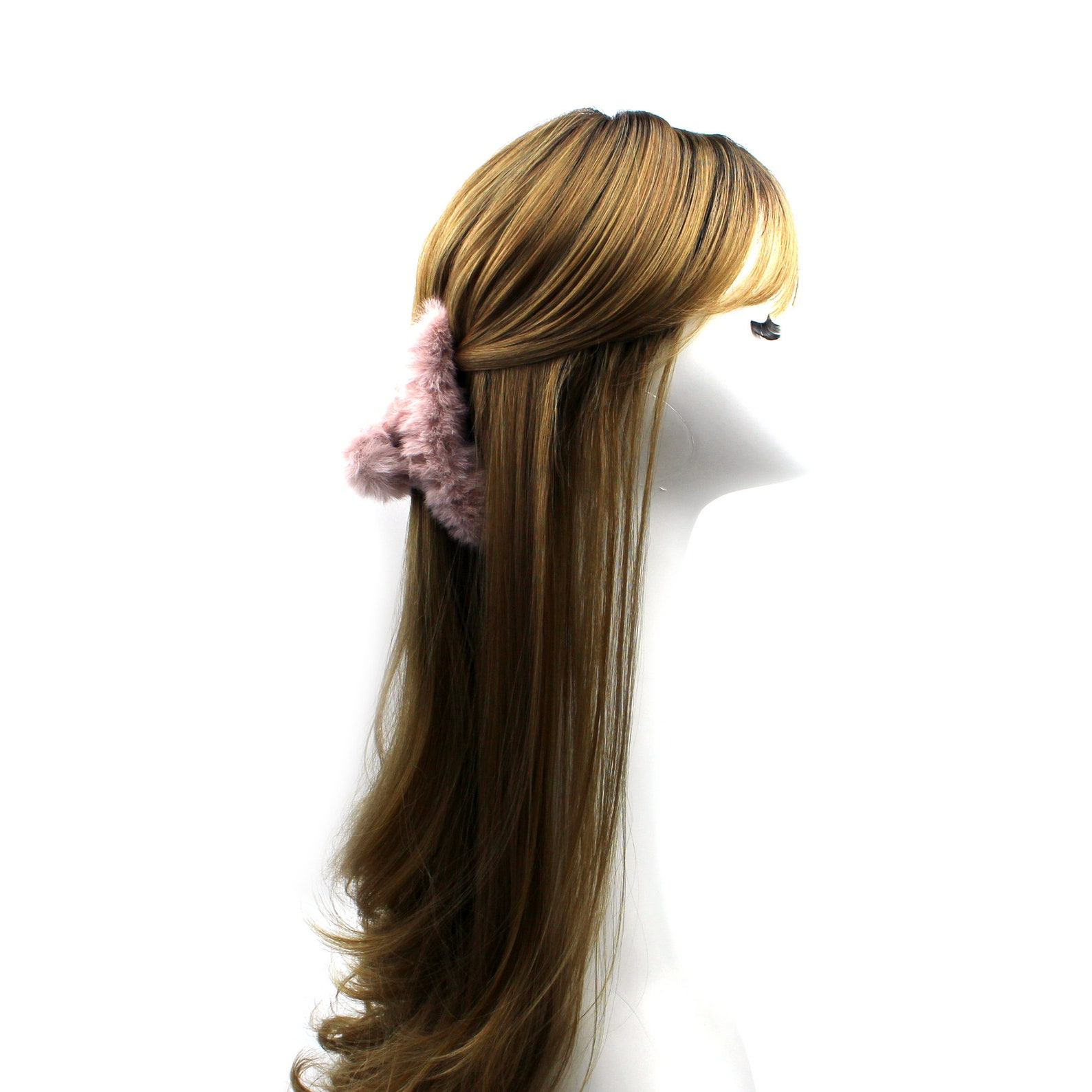 Soft Large Faux Fur Claw Hair Clip Big Plush Updo Holder - Etsy