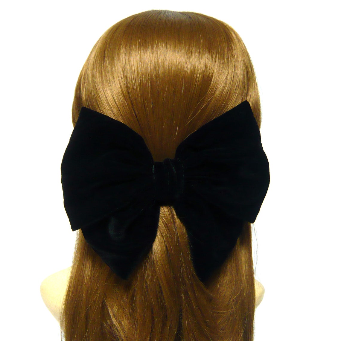 Soft Extra Large Black Silk Velvet Fabric Ribbon Double Bow | Etsy