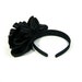 Large Black Pleated Shirring Satin Fabric Decor Fascinator - Etsy